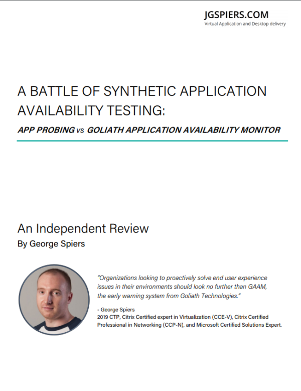 Citrix App Probing vs Goliath Application Availability Monitor | Goliath Technologies