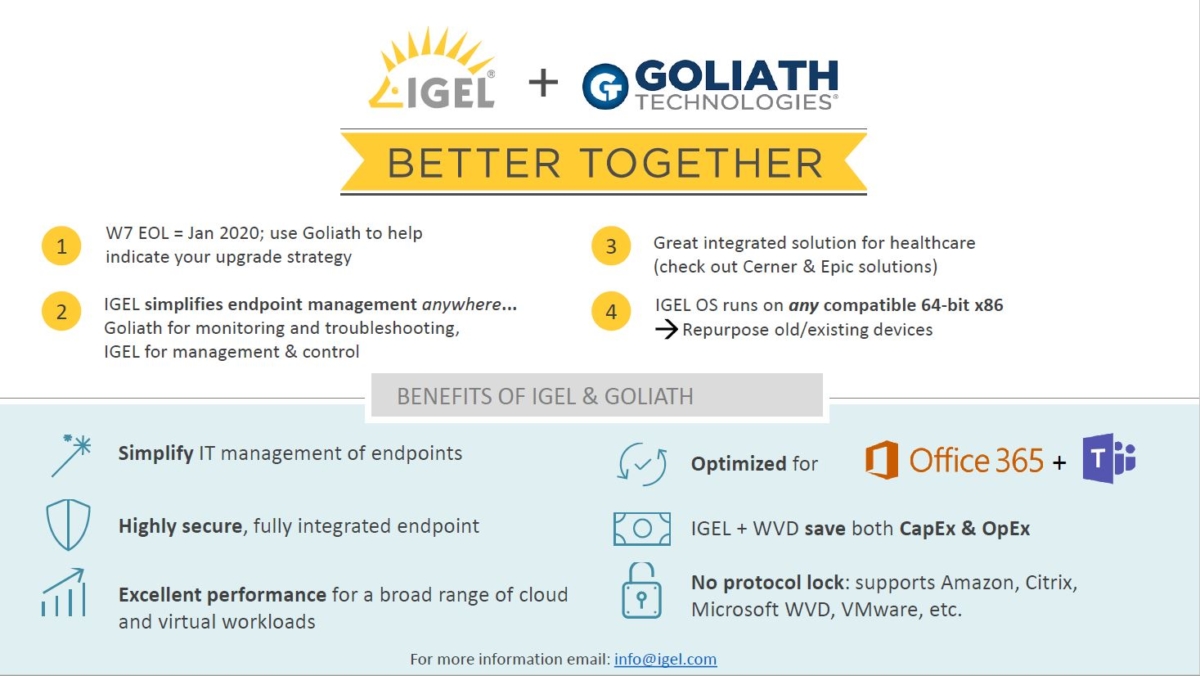 Better Together: Goliath & IGEL for Virtual Workspaces